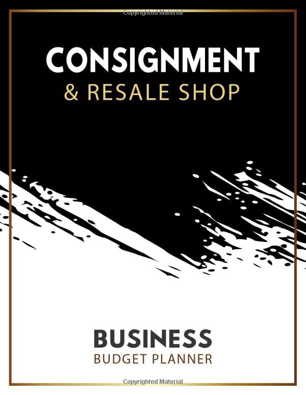 Consignment & Resale Shop Business budget planner: Small Business ...