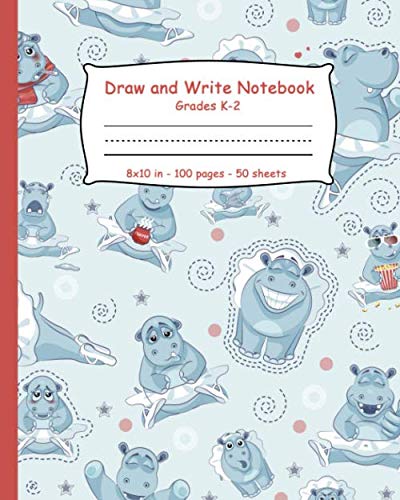 Draw and Write Notebook: Cute Primary Composition Notebook with Dotted ...
