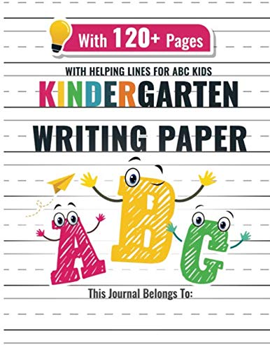 Kindergarten writing paper with helpring lines for ABC kids ...
