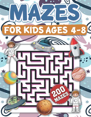 Mazes For Kids Ages 4-8: Maze Activity Book | 200 Fun Mazes for Kids ...