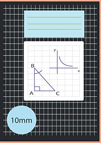10mm Square Exercise Book A4: 10 mm (1 cm) Squared Quad Ruled Grid ...