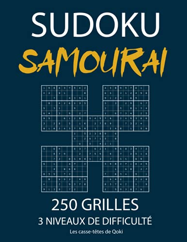 Sudoku Samourai - 250 grilles avec solutions: 1000 grilles de Sudoku ...