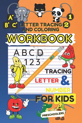 letter tracing and coloring workbook for kids preschoolers ages 2-4 ...