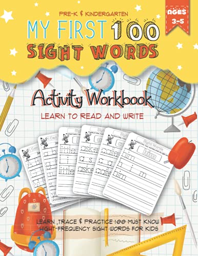My First 100 Sight words activity Workbook: Early reading & writing ...