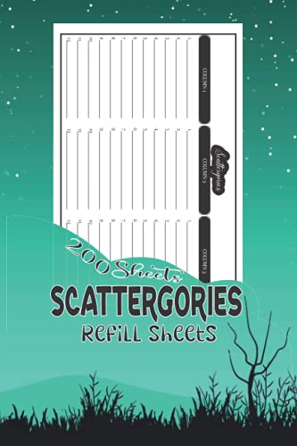 Scattergories Refill Sheets: 200 Paper Sheets for Playing Scattergories ...