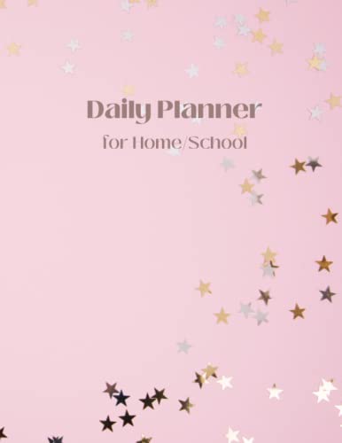 Homeschool Minimalist Daily Planner Pink with Gold Stars Cover: Daily ...