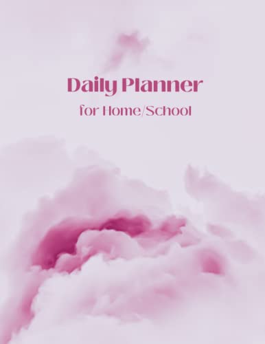Homeschool Minimalist Daily Planner with Pink Cloud Cover: Daily ...
