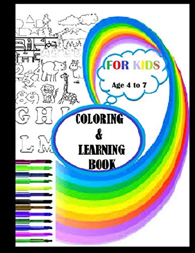 coloring & learning book for kids age 4 to 7: coloring book-interesting ...