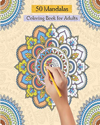 50 Mandalas Coloring Book for Adults: stress relieving coloring book ...