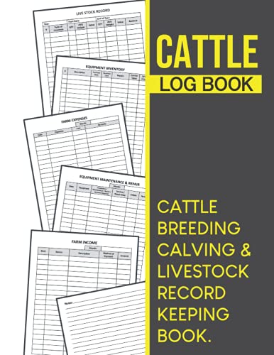 CATTLE LOG BOOK CATTLE BREEDING CALVING & LIVESTOCK RECORD KEEPING BOOK ...