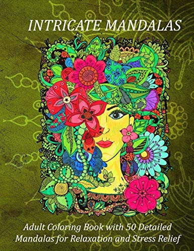 Intricate Mandalas Adult Coloring Book with 50 Detailed Mandalas for ...