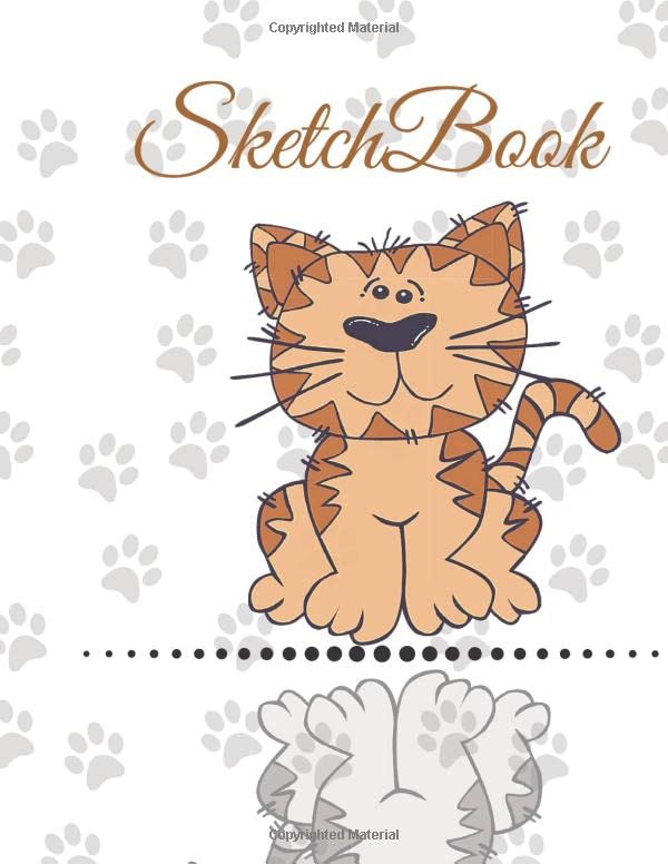 SketchBook Cat Sketch Book: blank sketchbook journal, Blank Paper,120 ...