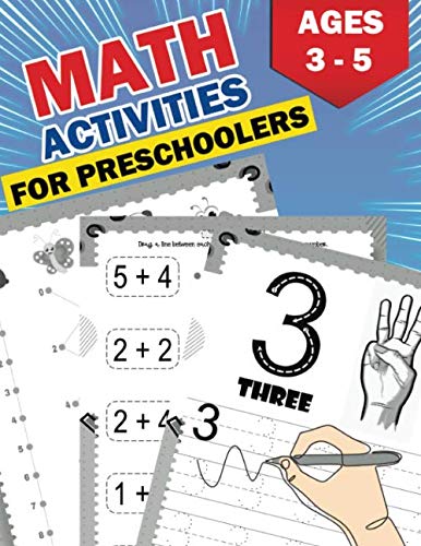 Math Activities for Preschoolers: Line & Curves, Number Tracing and ...