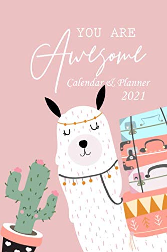 You Are Awesome: Llama Alpaca Calendar & Planner 2021: Planner ...