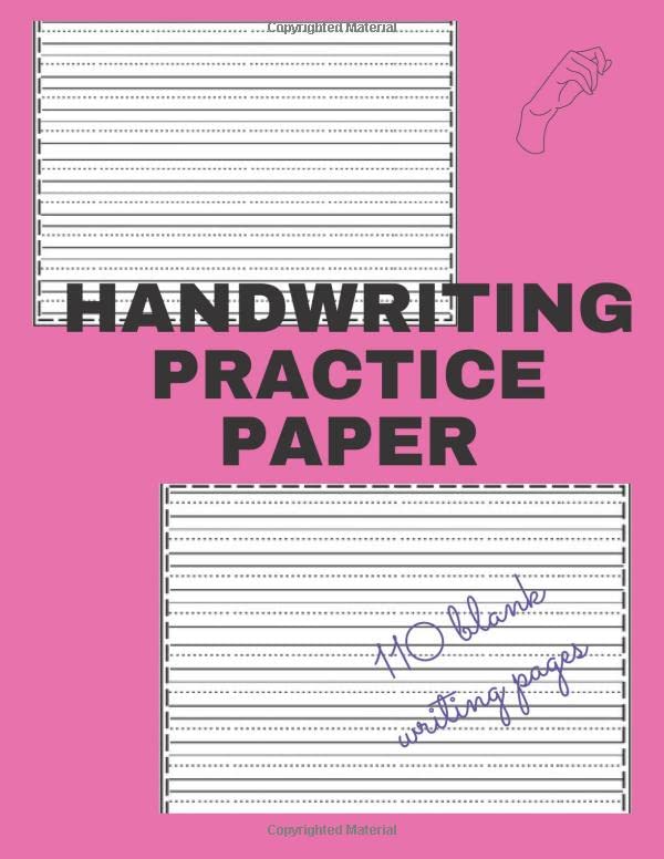 Handwriting Practice Paper 110 Blank Writing Pages For Student Or Kids Handwriting Practice Paper 110 Blank Writing Pages For Student Or Kids