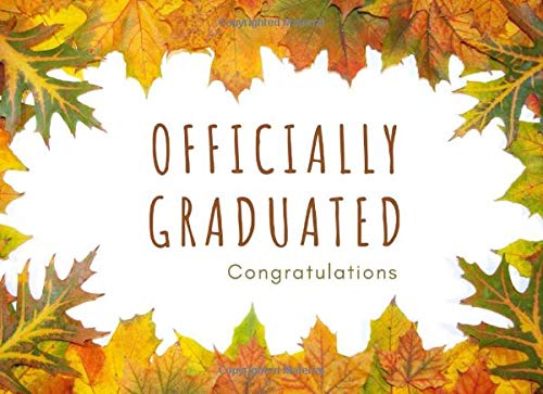 Officially graduated Congratulations: Graduation Guestbook, Keepsake ...