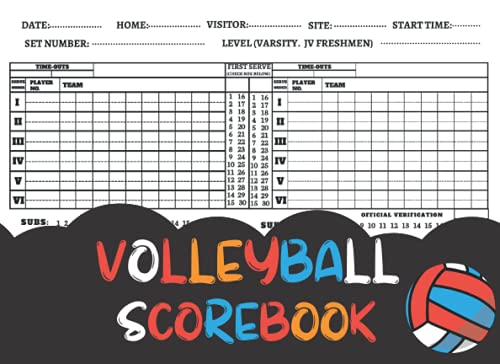 Volleyball Scorebook: Volleyball Game Record Keeper Book | 120 Pages ...