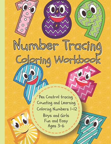 Number Tracing Coloring Workbook: Preschool and Kindergarten by Winter ...