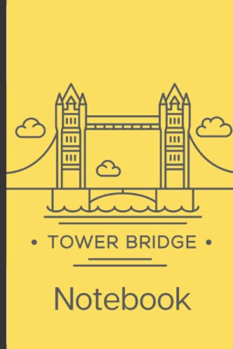 Tower Bridge Notebook: 6" x 9" 120 pages handwriting notebook with ...