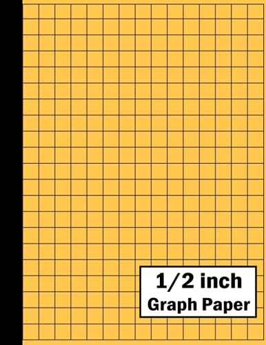 1/2 inch Graph Paper: Graph Paper Notebook 1/2 inch Squares / Grid ...