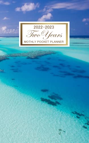 2022-2023 Monthly Pocket Planner: 2 Year Small Beach Pocket Planner ...