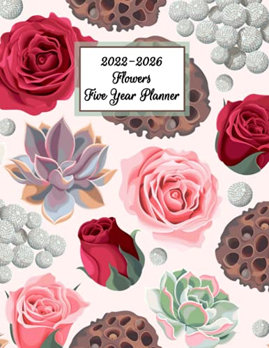 2022 2026 Flowers Five Year Planner Purse Size 5 Year Monthly Calendar 2022-2026-flowers-five-year-planner-purse-size-5-year-monthly-calendar