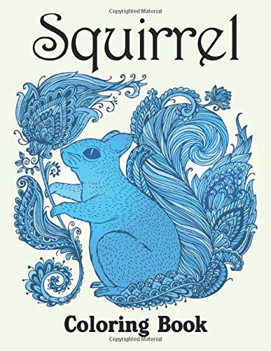 Squirrel Coloring book: A Coloring Book for Adults Containing 50 ...
