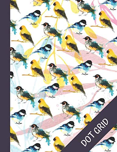 Cute birds dot grid: Beautiful Dot Grid Composition Notebook, Dotted ...