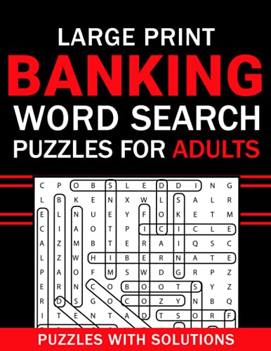 Large Print Banking Word Search Puzzles for Adults: Banking Word Search ...