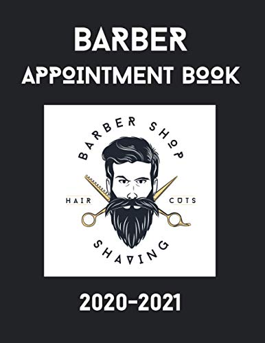 Barber Appointment Book 2020-2021: 12 Months DATED Calendar | Daily ...
