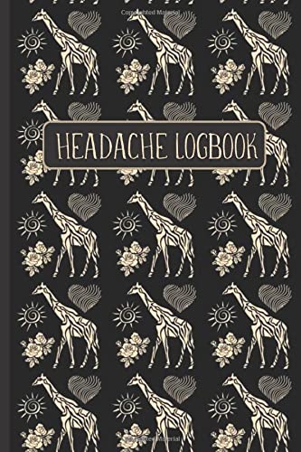 HEADACHE LOG: Golden Giraffe / Animal Pattern- Tracker LogBook of ...