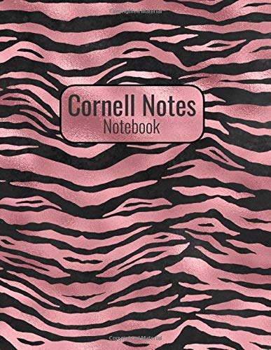 Cornell Notes Notebook: Pink & Black Tiger Pattern for Students ...
