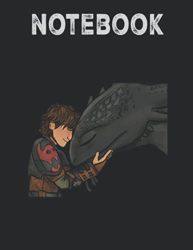 Notebook: Hiccup and Toothless Journal (8.5 x 11) 100 Wide Ruled Lined ...