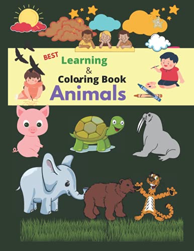 Best Learning and Coloring Book Animals: Coloring Book Animals for ...