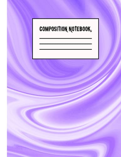 purple marble composition notebook: Purple Marble College Ruled Paper ...