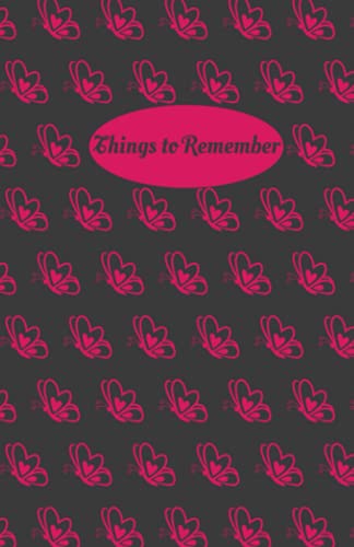 THINGS TO REMEMBER Notebook to List Important Notes and Things to ...