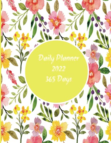Daily Planner 2022 -365 Days: One Page Per Day| Beautiful hand-drawing ...