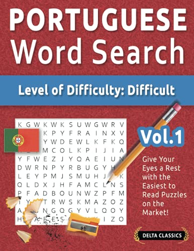 PORTUGUESE WORD SEARCH - LEVEL OF DIFFICULTY: HARD - VOL.1 - DELTA ...