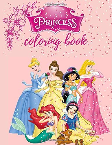 Princess Coloring Book: Jumbo Princess Coloring Book For Kids Ages 3-9 ...