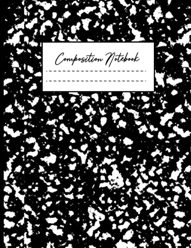 Black Marble Composition Notebook: College Ruled Paper | 200 Page with ...