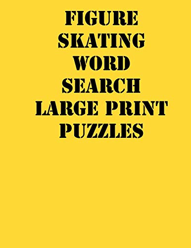 Figure skating Word Search Large print puzzles: large print puzzle book ...