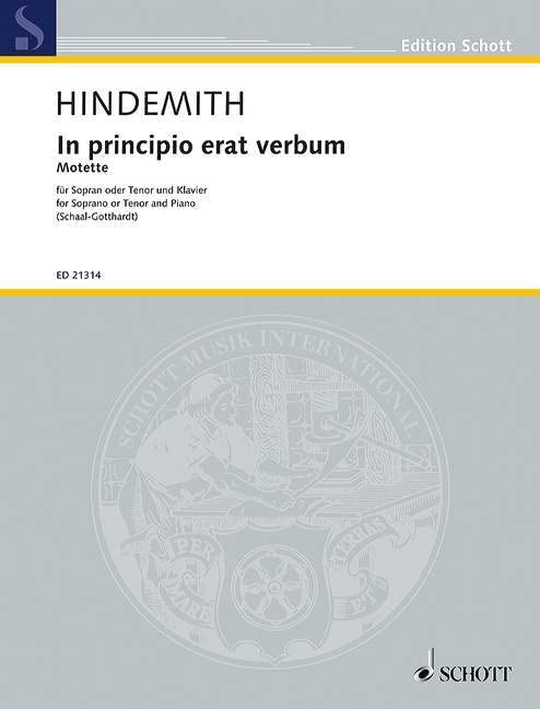 In principio erat verbum : motet for soprano or tenor and piano by Paul ...
