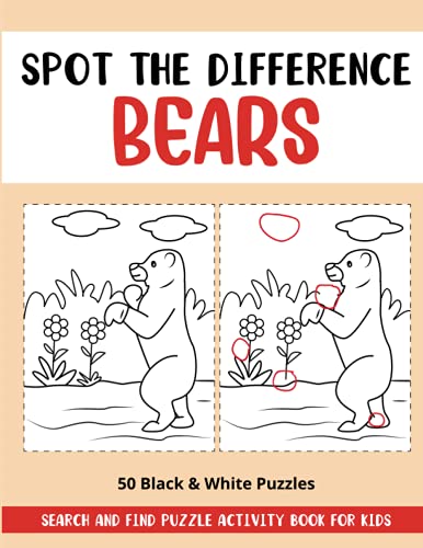 Spot the Difference Bears: Search and Find Puzzle Activity Book for ...