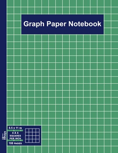 Graph Paper Notebook: Graph Paper Composition Notebook | 4 Squares Per ...