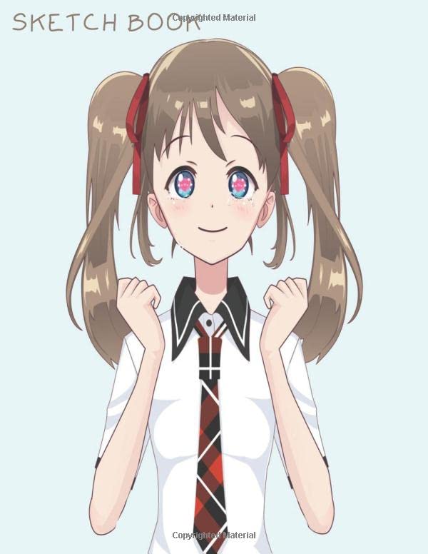 ANIME SKETCHBOOK: Cute Anime Style Cover, Sketch Book 8.5 x11, 120 ...