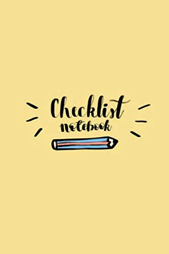 Checklist notebook: light yellow background with a pencill, organised ...