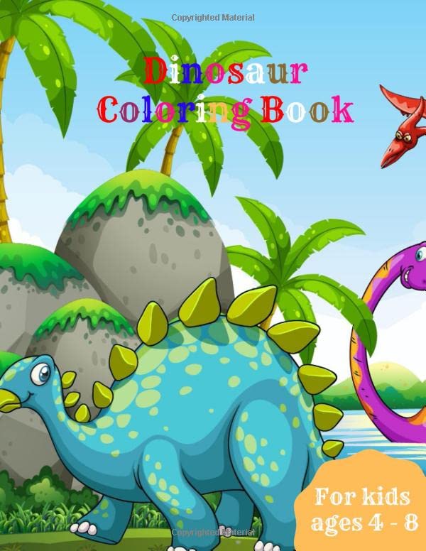 Dinosaur Coloring Books For Kids Ages 4-8: Book Kids For Boys Favors ...