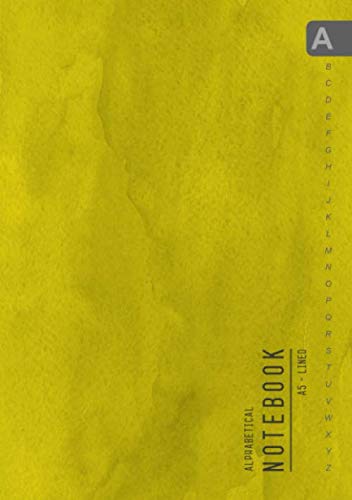 Alphabetical Notebook A5: Medium Lined-Journal Organizer with A-Z Index ...