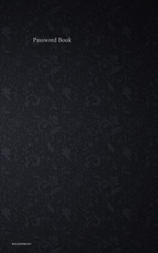 Password Book: Interior with special design, Black, 5" x 8" Inches, Log ...