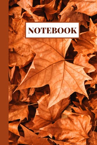 Notebook: Attractive Autumn Maple Leaves Notebook Blank Lined Journal ...